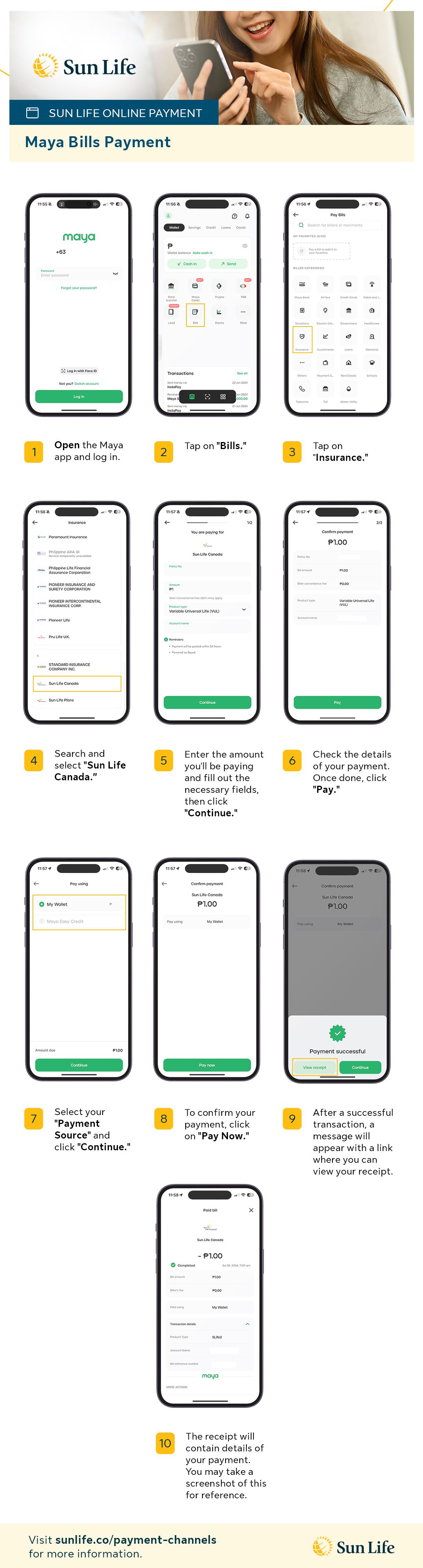 Life Insurance Policy Payments | Sun Life Philippines