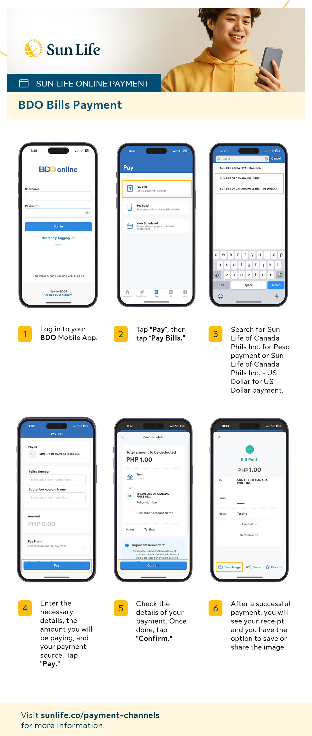 Life Insurance Policy Payments | Sun Life Philippines